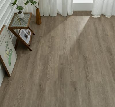 China Moisture-proof and Stain-resistant Gray 1220x180mm Interior Floor SPC Flooring UV Coating Thickness 5mm Wooden Pattern For Hotel and Living Room for sale