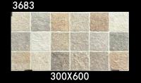 China Stunning and Non-slip Red 300x600mm Ceramic Exterior Wall Tiles W.A 1~3% for Hotel and Villa for sale
