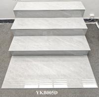 China Stunning and Stain-resistant Gray Carrara Beige 470x1200mm Polished Glazed Ceramic Staircases Step and Riser For Office and Building for sale