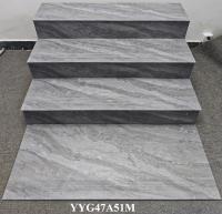 China Gray Beige Moisture-proof 470x1200mm Matt Ceramic Staircases Step and Riser For Balcony for sale