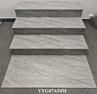 China Gray Beige Moisture-proof 470x1200mm Matt Ceramic Staircases Step and Riser For Balcony for sale