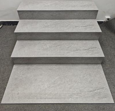 China Gray Beige Moisture-proof 470x1200mm Matt Ceramic Staircases Step and Riser For Balcony for sale