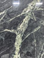China Green Waterproof 1600x3200x12mm Polished Sintered Stone Slab AAA Grade for Living Room and Building for sale