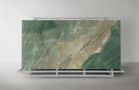 China Stunning and Non-slip Green Polished 1600x3200x12mm Sintered Stone Slab AAA Grade for Project and Renovation for sale