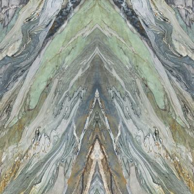 China Firebrick and Stain-resistant Green 1600x3200x12mm Polished Sintered Stone Slab AAA Grade for Living Room and Project for sale