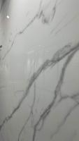 China Carrara White Anti-slip 800x3600x12mm Polished Sintered Stone Slab AAA Grade for Office for sale