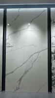 China Carrara White Anti-slip 800x3600x12mm Polished Sintered Stone Slab AAA Grade for Office for sale