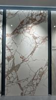 China White and Yellow Wear-resistant and Elegant 800x3600x12mm Polished Sintered Stone Slab AAA Grade for Bedroom for sale