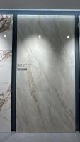 China Eco-friendly Beige Marble 800x3600x12mm Polished Sintered Stone Slab for Kitchen and Dining Room for sale