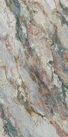 China Firebrick and Stain-resistant Pink and Green 800x3600x12mm Polished Sintered Stone Slab for Background and Office for sale
