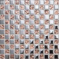 China Glass and Metal Waterproof and Elegant Swimming Pool Mosaics For Building for sale