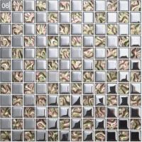China Glass and Metal Waterproof and Elegant Swimming Pool Mosaics For Building for sale