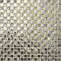 China Stain-resisatnt and Stunning Glass and Metal Swimming Pool Mosaics For Project for sale