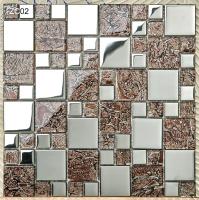 China Elegant and Non-slip Glass and Metal Wall Swimming Pool Mosaics For Renovation for sale