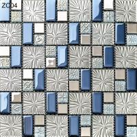 China Elegant and Non-slip Glass and Metal Wall Swimming Pool Mosaics For Renovation for sale