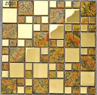 China Elegant and Non-slip Glass and Metal Wall Swimming Pool Mosaics For Renovation for sale