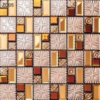 China Elegant and Non-slip Glass and Metal Wall Swimming Pool Mosaics For Renovation for sale