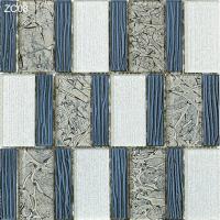 China Elegant and Non-slip Glass and Metal Wall Swimming Pool Mosaics For Renovation for sale