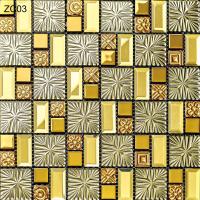 China Elegant and Non-slip Glass and Metal Wall Swimming Pool Mosaics For Renovation for sale