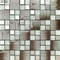 China Stain-resistant and Decorative Bright Glass and Metal Wall Swimming Pool Mosaics For Renovation for sale