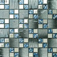 China Stain-resistant and Decorative Bright Glass and Metal Wall Swimming Pool Mosaics For Renovation for sale