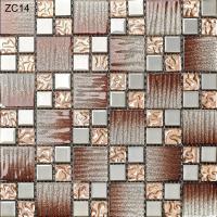China Stain-resistant and Decorative Bright Glass and Metal Wall Swimming Pool Mosaics For Renovation for sale