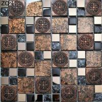 China Wear-resistant and Firebrick Luxury Glass and Metal Wall Swimming Pool Mosaics For Renovation and Project for sale