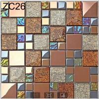 China Wear-resistant and Firebrick Luxury Glass and Metal Wall Swimming Pool Mosaics For Renovation and Project for sale