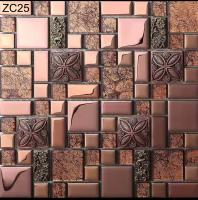China Wear-resistant and Firebrick Luxury Glass and Metal Wall Swimming Pool Mosaics For Renovation and Project for sale