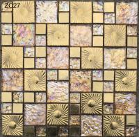 China Wear-resistant and Firebrick Luxury Glass and Metal Wall Swimming Pool Mosaics For Renovation and Project for sale