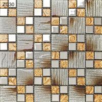 China Wear-resistant and Firebrick Luxury Glass and Metal Wall Swimming Pool Mosaics For Renovation and Project for sale