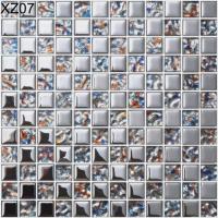 China Durable and Decorative Luxury Glass and Metal Wall Swimming Pool Mosaics For Rebuilding and Renovation for sale