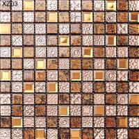 China Durable and Decorative Luxury Glass and Metal Wall Swimming Pool Mosaics For Rebuilding and Renovation for sale