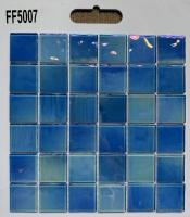 China Elegant and Waterproof Blue and Green Gradient Glass Mosaics for Building and Living Room for sale