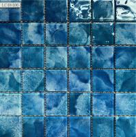 China Elegant and Waterproof Blue and Green Gradient Glass Mosaics for Building and Living Room for sale
