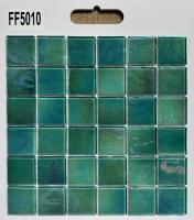 China Elegant and Waterproof Blue and Green Gradient Glass Mosaics for Building and Living Room for sale
