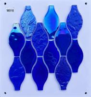 China Stylish and Durable Green Gradient Glass Mosaics for Balcony for sale