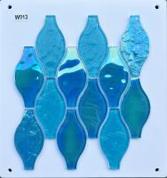 China Stylish and Durable Green Gradient Glass Mosaics for Balcony for sale