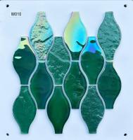 China Stylish and Durable Green Gradient Glass Mosaics for Balcony for sale