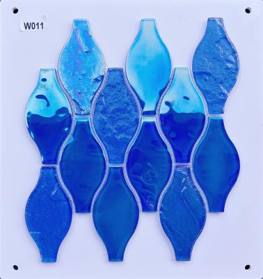 China Stylish and Durable Green Gradient Glass Mosaics for Balcony for sale
