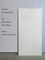 China Durable Beige Carrara Travertine Special Glazed Matt Porcelain Tiles 600x1200mm For Builing And Renovation for sale