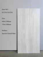 China Durable Beige Carrara Travertine Special Glazed Matt Porcelain Tiles 600x1200mm For Builing And Renovation for sale