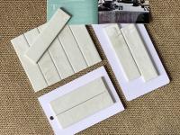 China Eco-friendly Cream White Blue Gray Elegant And Retro 60x240mm Thickness 9mm Glossy Decorative Wall Tiles For Dining Room And Project for sale