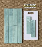 China Eco-friendly Cream White Blue Gray Elegant And Retro 60x240mm Thickness 9mm Glossy Decorative Wall Tiles For Dining Room And Project for sale