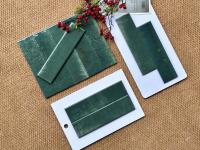 China Stunning Eco-friendly Green Blue Black 60x240mm Thickness 9mm Glossy Indoor Decorative Wall Tiles For Dining Room And Renovation for sale