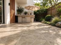 China Firebrick Grade AAA Moisture-proof Waterproof Stain-resistant Brown Stone Style 598x598mm Thickness 12mm Outside Floor And Wall Ceramic Tiles For Balcony and Rebuilding for sale