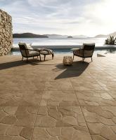China Wear-resistant Firebrick Grade AAA Moisture-proof Waterproof Stain-resistant Brown Stone Style 598x598mm Thickness 12mm Outside Courtyard Floor And Wall Ceramic Tiles For Renovation and Project for sale
