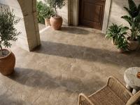 China Wear-resistant Firebrick Grade AAA Moisture-proof Waterproof Stain-resistant Brown Stone Style 598x598mm Thickness 12mm Outside Courtyard Floor And Wall Ceramic Tiles For Renovation and Project for sale