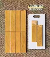 China Stylish Moisture-proof Stunning Eco-friendly Green Blue Yellow 60x240mm Thickness 9mm Glossy Indoor Decorative Wall Tiles For Dining Room And Living Room for sale