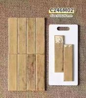 China Stylish Moisture-proof Stunning Eco-friendly Green Blue Yellow 60x240mm Thickness 9mm Glossy Indoor Decorative Wall Tiles For Dining Room And Living Room for sale